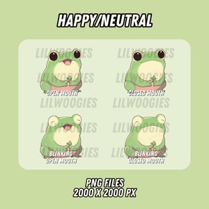 Cute Frog Pngtuber | Kawaii | Ready for Twitch | Streamlabs | Vtuber Avatar Streaming | Vtuber ...