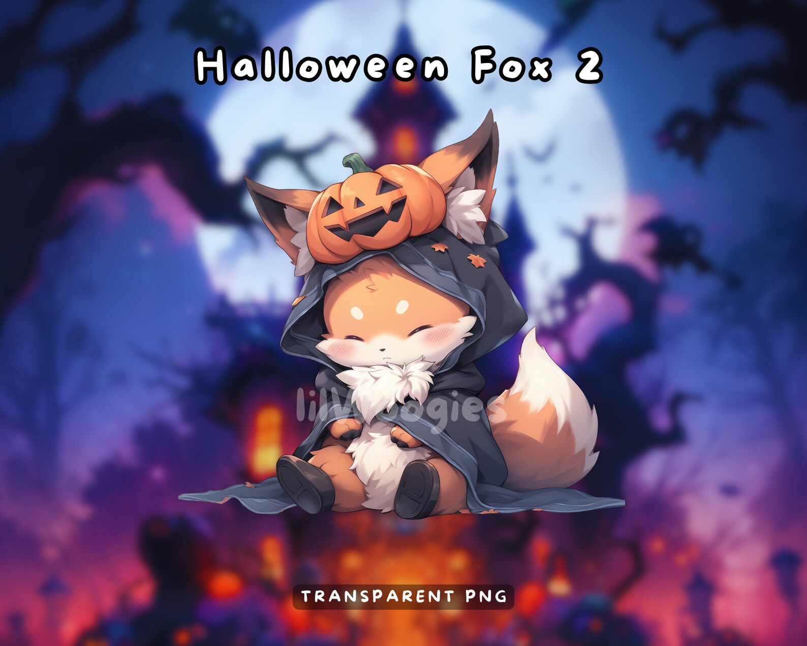 3x Vtuber Foxes | Halloween | Transparent | Cute | Kawaii | Spooky ...