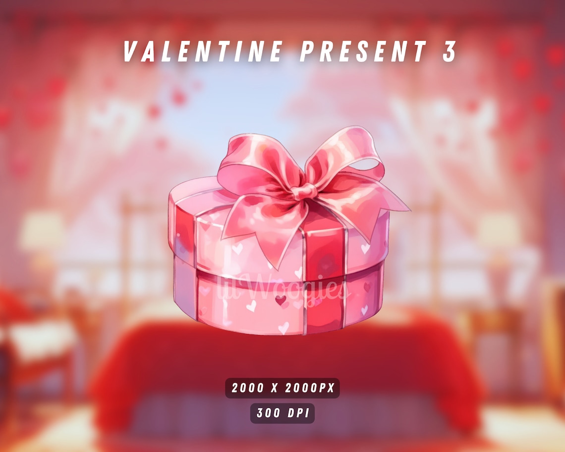 5x Valentine Presents Love-themed Gifts Vtuber Assets Anime Pngtuber ...