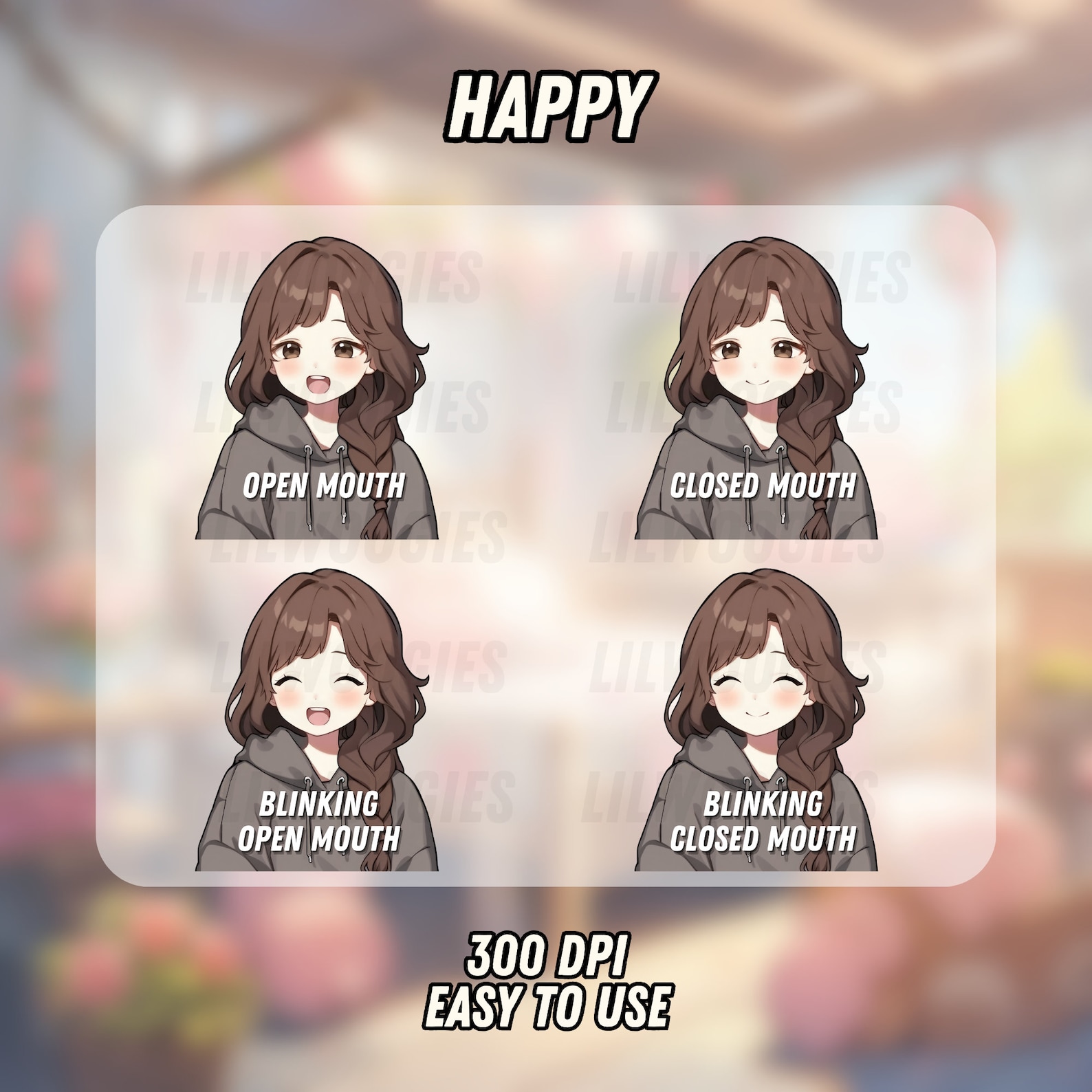Kawaii Woman Pngtuber | Kawaii | Ready for Twitch | Streamlabs | Vtuber ...