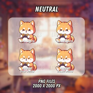 Chibi Gamer Shiba Dog Pngtuber | Kawaii | Ready for Twitch | Vtuber ...