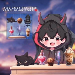 Cute Demon Boy Pngtuber | Kawaii | Ready for Twitch | Vtuber Avatar ...