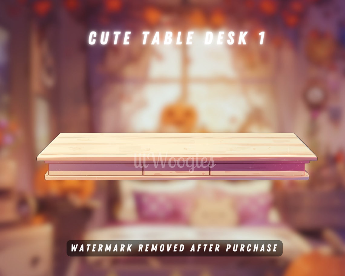 Vtuber Cute Table Desks 5x | Pngtuber | Transparent Props | Cute ...