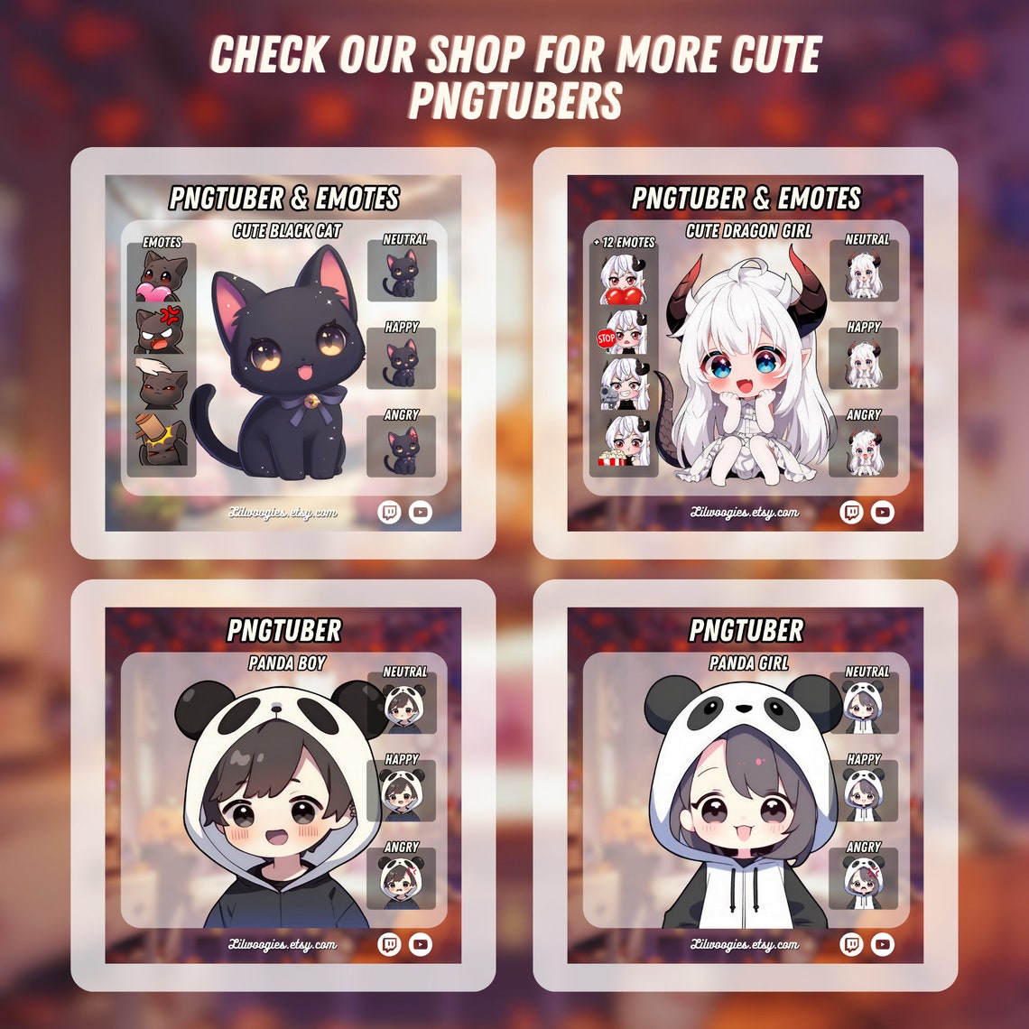 Cute Cow Boy Pngtuber | Kawaii | Ready for Twitch | Vtuber Avatar ...