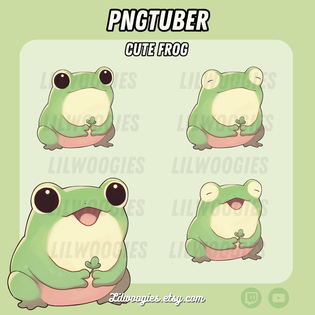 Cute Frog Pngtuber | Kawaii | Ready for Twitch | Streamlabs | Vtuber Avatar Streaming | Vtuber ...