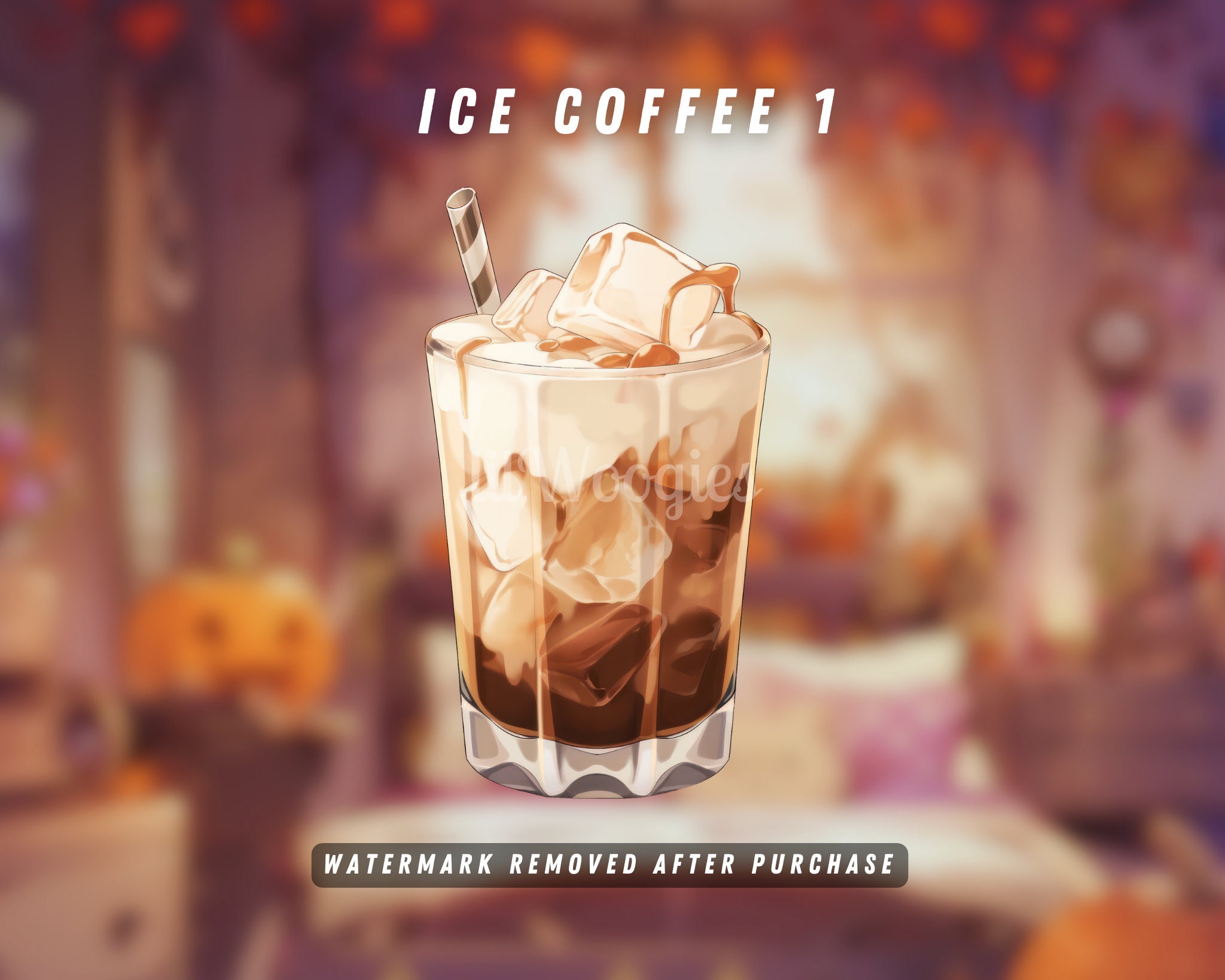 5x Ice Coffee Drink | Vtuber Assets | Transparent | Cute Late ...