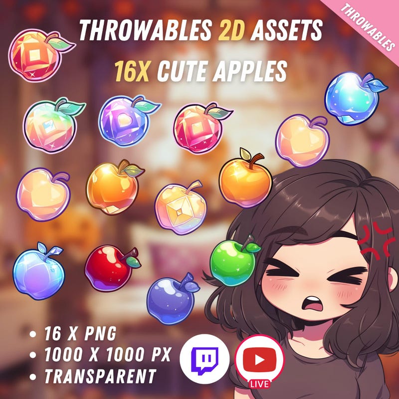 Vtuber Apple Asset - Etsy