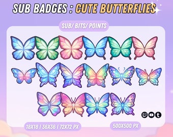 Cute Whimsical Crystals Badges for Twitch Subscribers - Twitch Sub ...