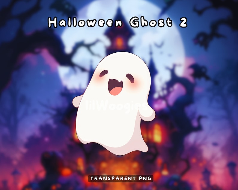 5x Vtuber Halloween Ghost Pets | Transparent | Cute | Kawaii | Spooky ...