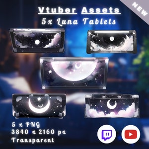 Vtuber Tablets 5x | Pngtuber | Transparent Props | Assests | Drawing ...
