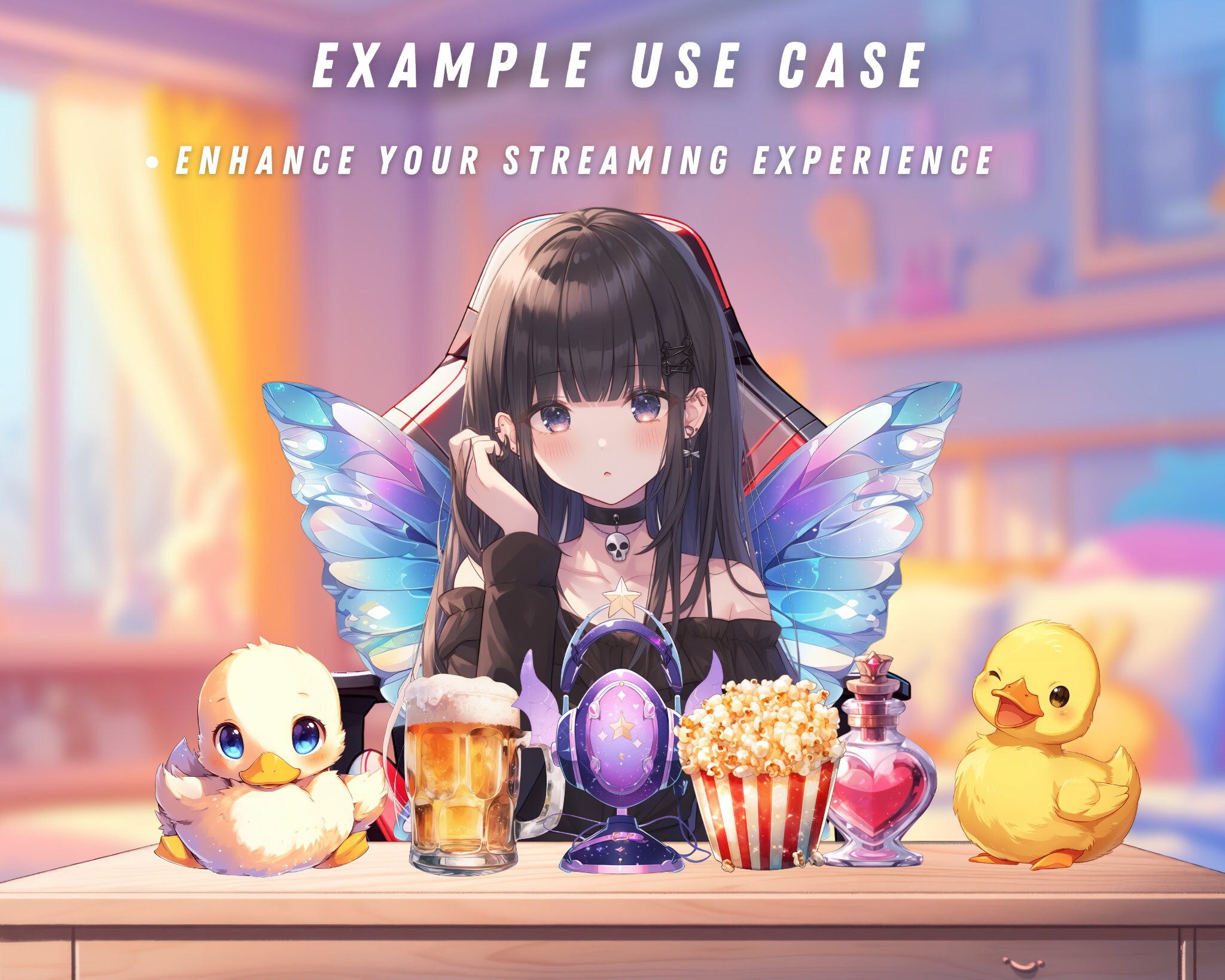 5x VTUBER Baby Ducklings Fantasy Kawaii Pets Cute Duck 2D Best Friends ...