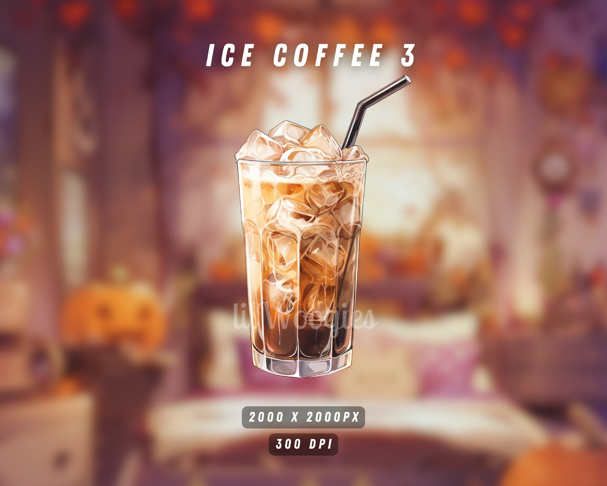 5x Ice Coffee Drink | Vtuber Assets | Transparent | Cute Late ...