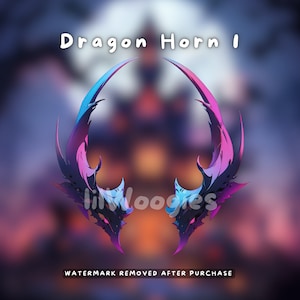 3x VTUBER Dragon Horns | Halloween | Spooky Cute | Kawaii | Digital ...