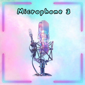 4x Vtuber Microphones Popstar | Cute | Kawaii | Pink | Glossy | Digital ...