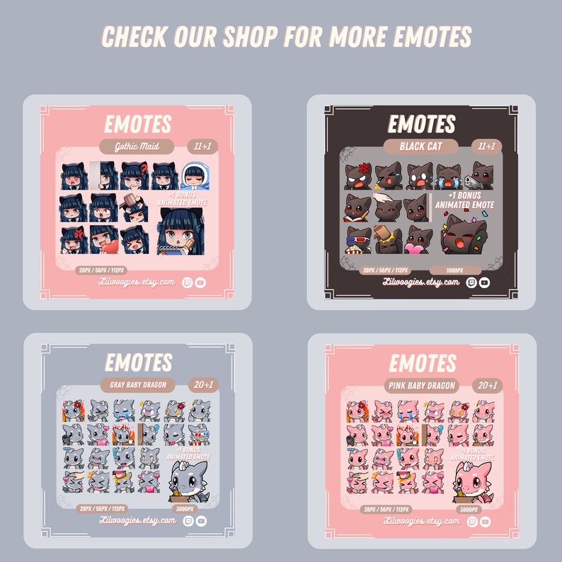 Animated Twitch Emote, Gray Baby Dragon Emote, Cute Grey Dragon Emote ...