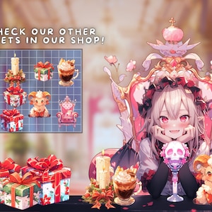 4x Vtuber Luxury Throne Chairs | Pngtuber | Transparent | Cute | Assets ...