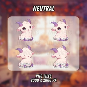 Chibi Goat Pngtuber | Kawaii | Ready for Twitch | Vtuber Avatar ...