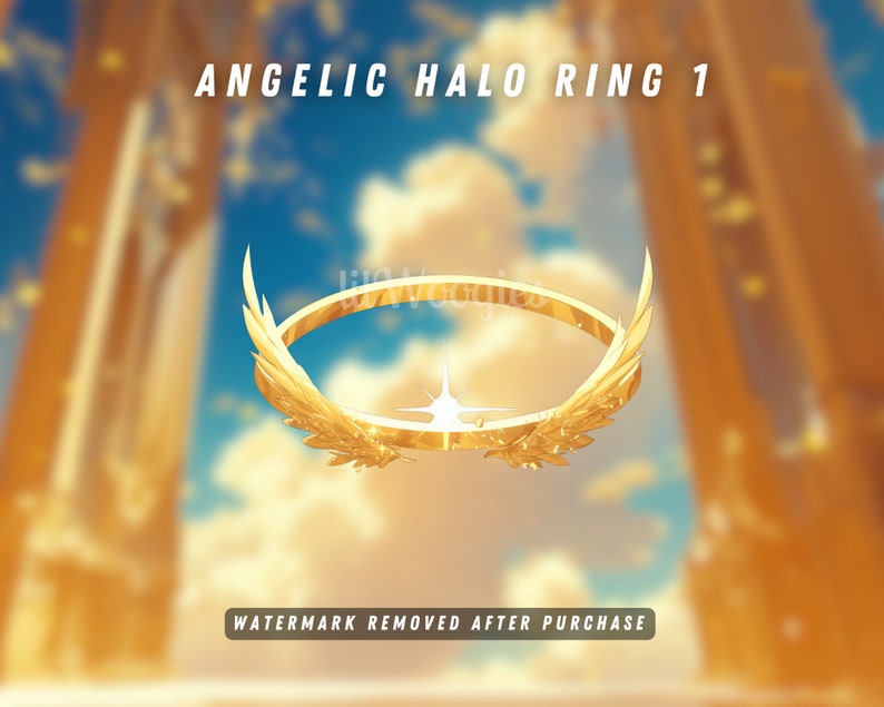 5x Vtuber Angelic Halo Ring Assets | Kawaii | Cute Angel | Transparent ...