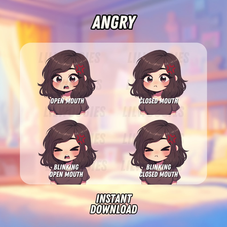 Cute Girl Pngtuber Kawaii Ready for Twitch Streamlabs Vtuber Avatar ...