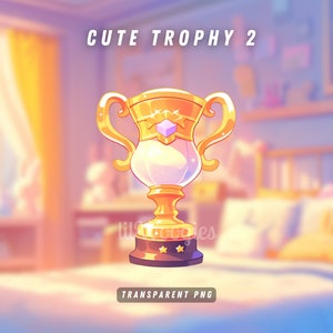 5x Vtuber Cute Trophy Assets | Trophy Reward Set | Cute Props | Anime ...