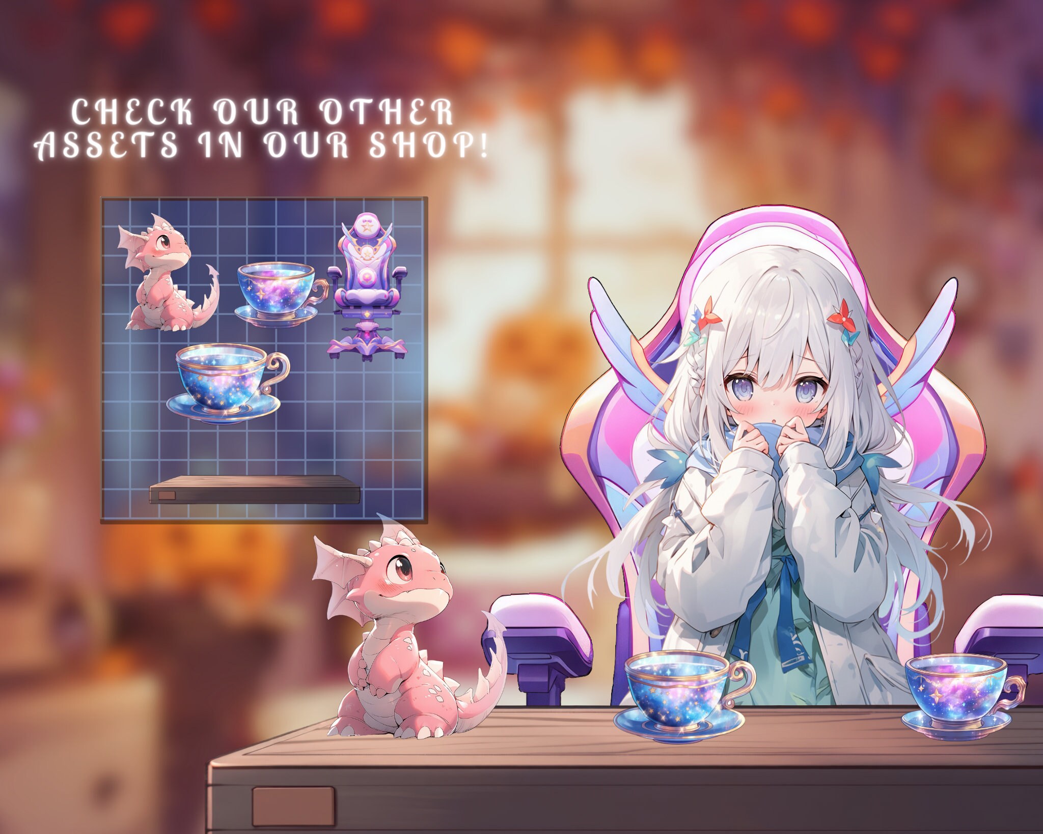 Vtuber Wooden Table Desks 5x | Pngtuber | Transparent Props | Cute ...