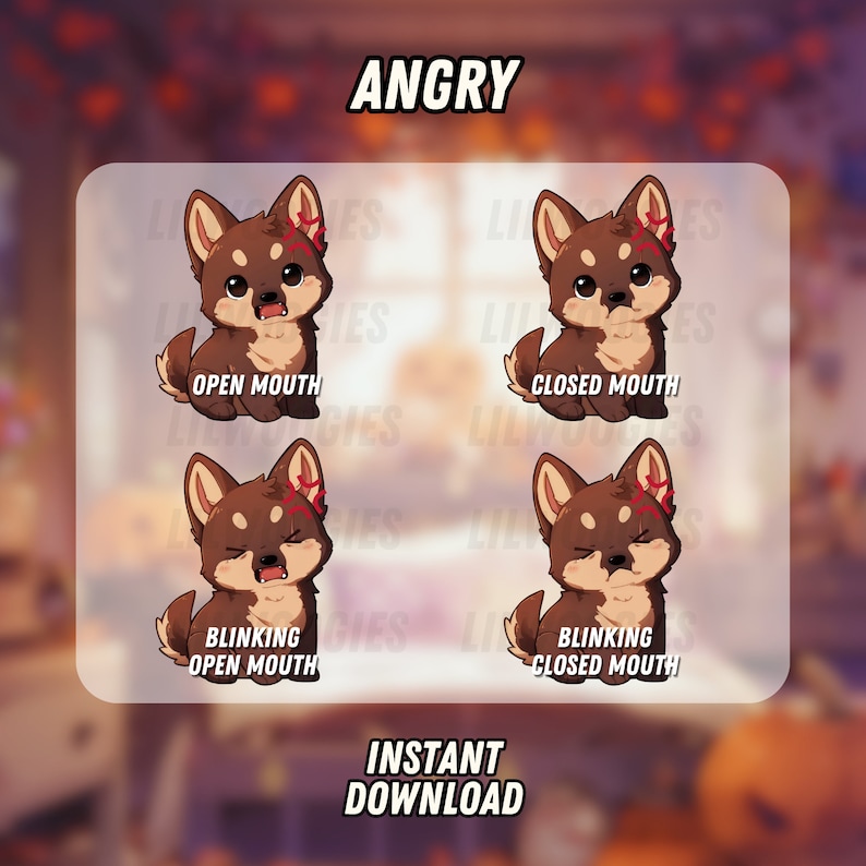 Chibi German Shepard Dog Pngtuber | Kawaii | Ready for Twitch | Vtuber ...