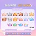 5x Cosmic Star Wings Pngtuber Transparent Cute Vtuber Assets Galaxy ...