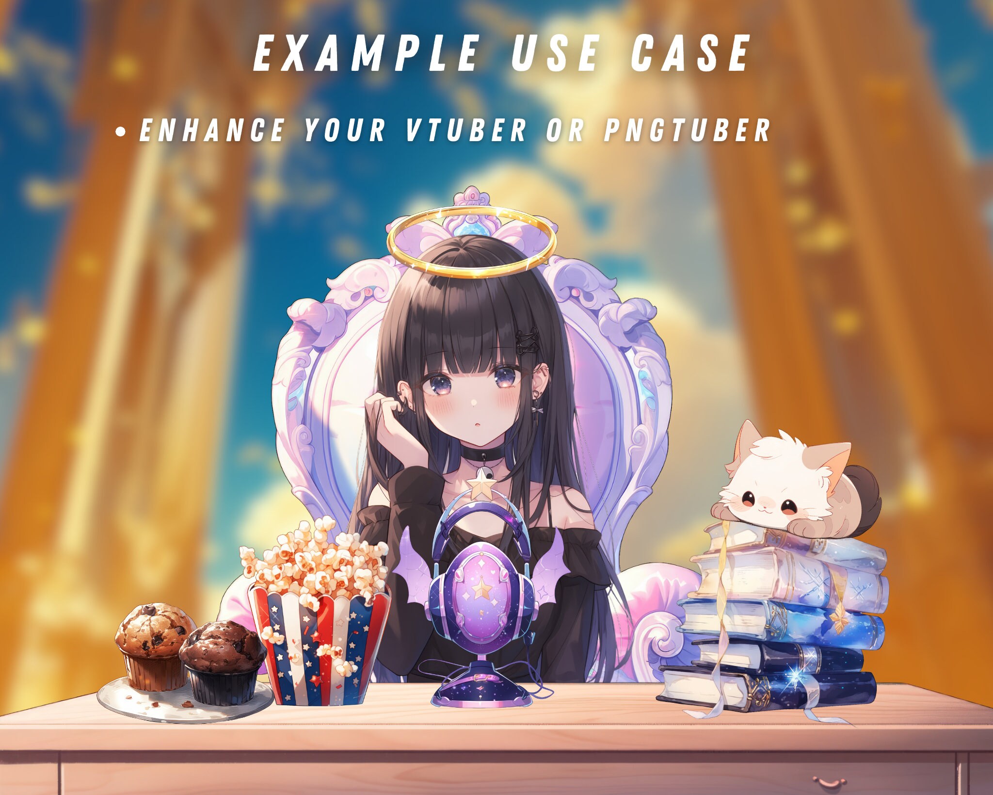 5x Vtuber Angelic Halo Ring Assets Kawaii Cute Angel Transparent ...