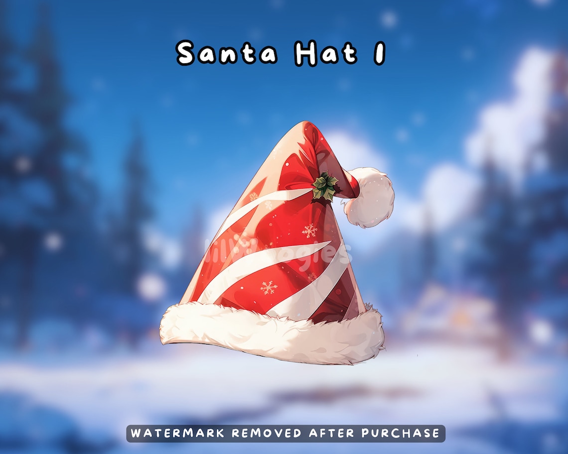 3x Vtuber Santa Hats Cute Kawaii Christmas Winter - Etsy