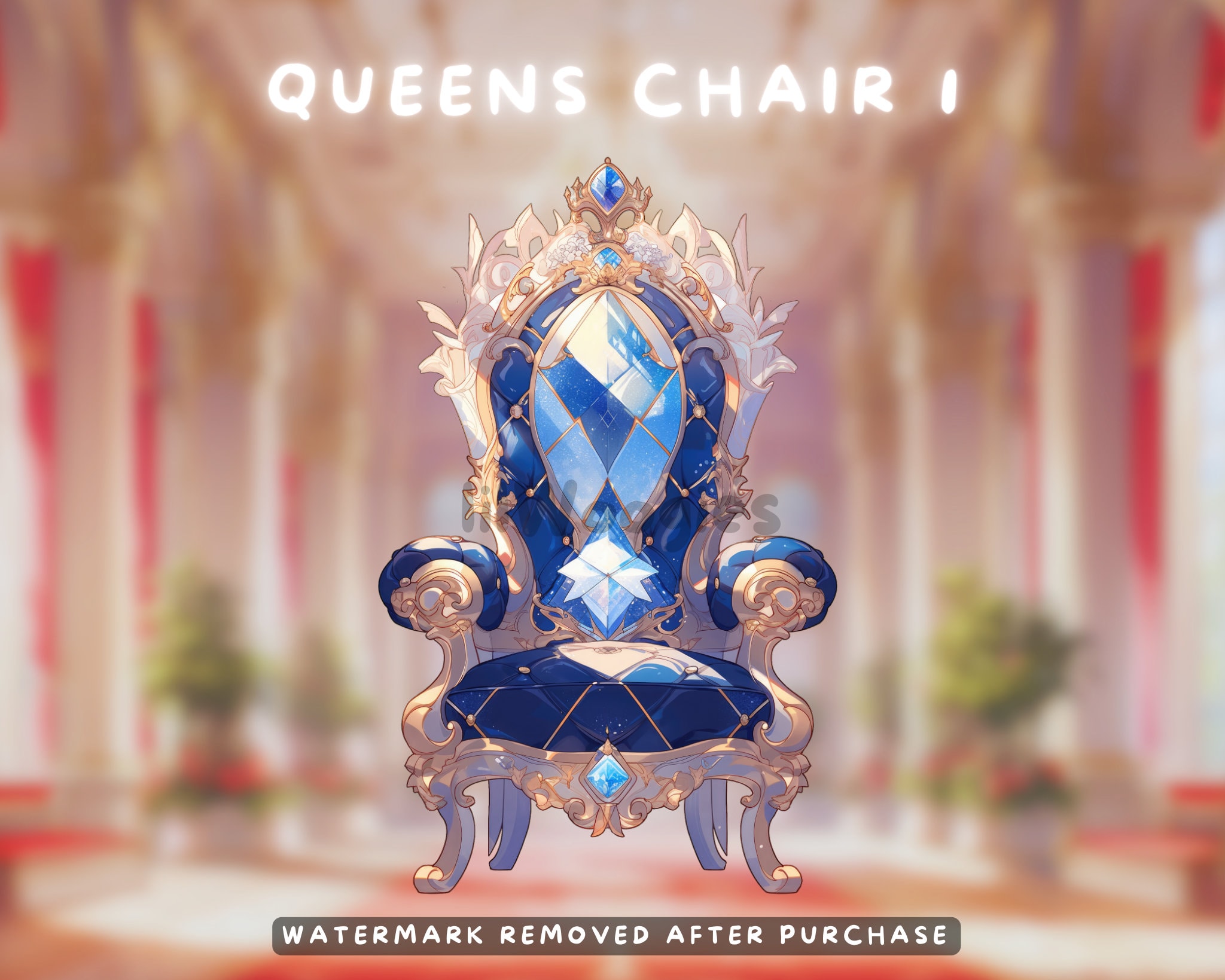 4x Vtuber Luxury Throne Chairs Pngtuber Transparent Cute - Etsy Australia