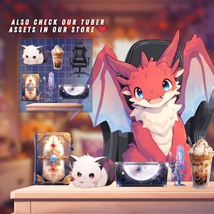 Chibi Red Dragon Pngtuber | Kawaii | Ready for Twitch | Vtuber Avatar ...