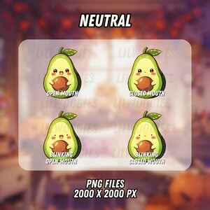 Chibi Avocado Pngtuber | Kawaii | Ready for Twitch | Vtuber Avatar ...