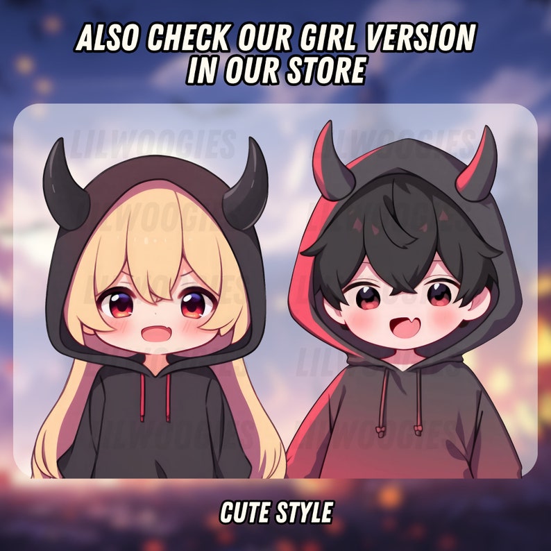 Cute Demon Boy Pngtuber | Kawaii | Ready for Twitch | Vtuber Avatar ...