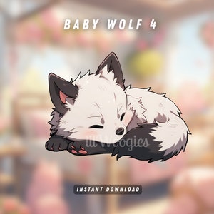 5x Kawaii Wolves | Best Friends | Vtuber Pets | Cute Wolf | Anime ...