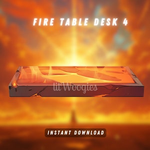 Vtuber Fire Table Desks 5x | Pngtuber | Transparent Props | Cute ...