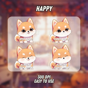 Chibi Shiba Inu Dog Pngtuber | Kawaii | Ready for Twitch | Vtuber ...