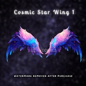 5x Cosmic Star Wings | Pngtuber | Transparent | Cute | Vtuber Assets ...