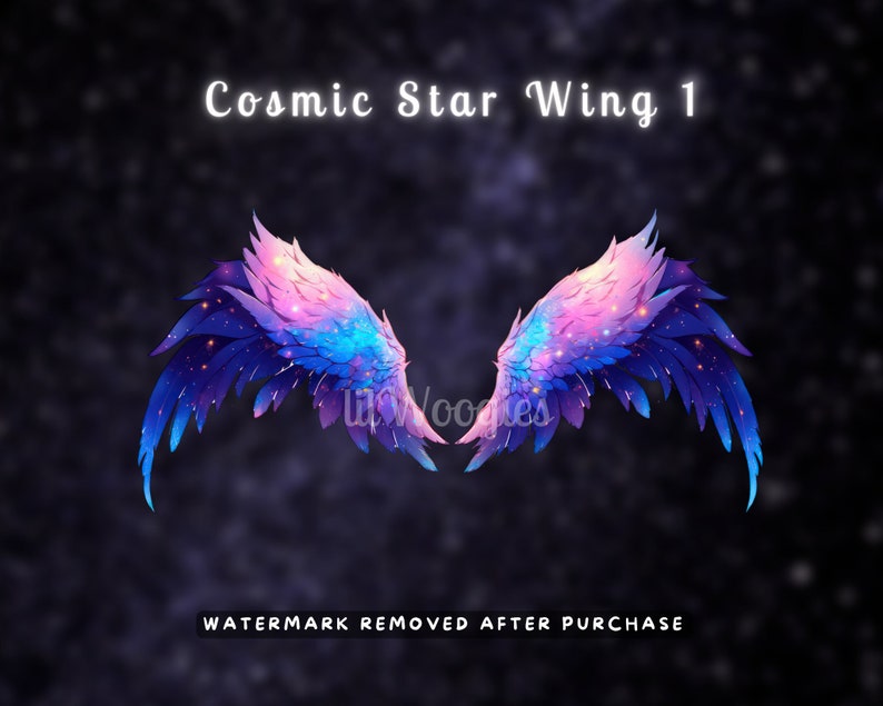 5x Cosmic Star Wings | Pngtuber | Transparent | Cute | Vtuber Assets ...