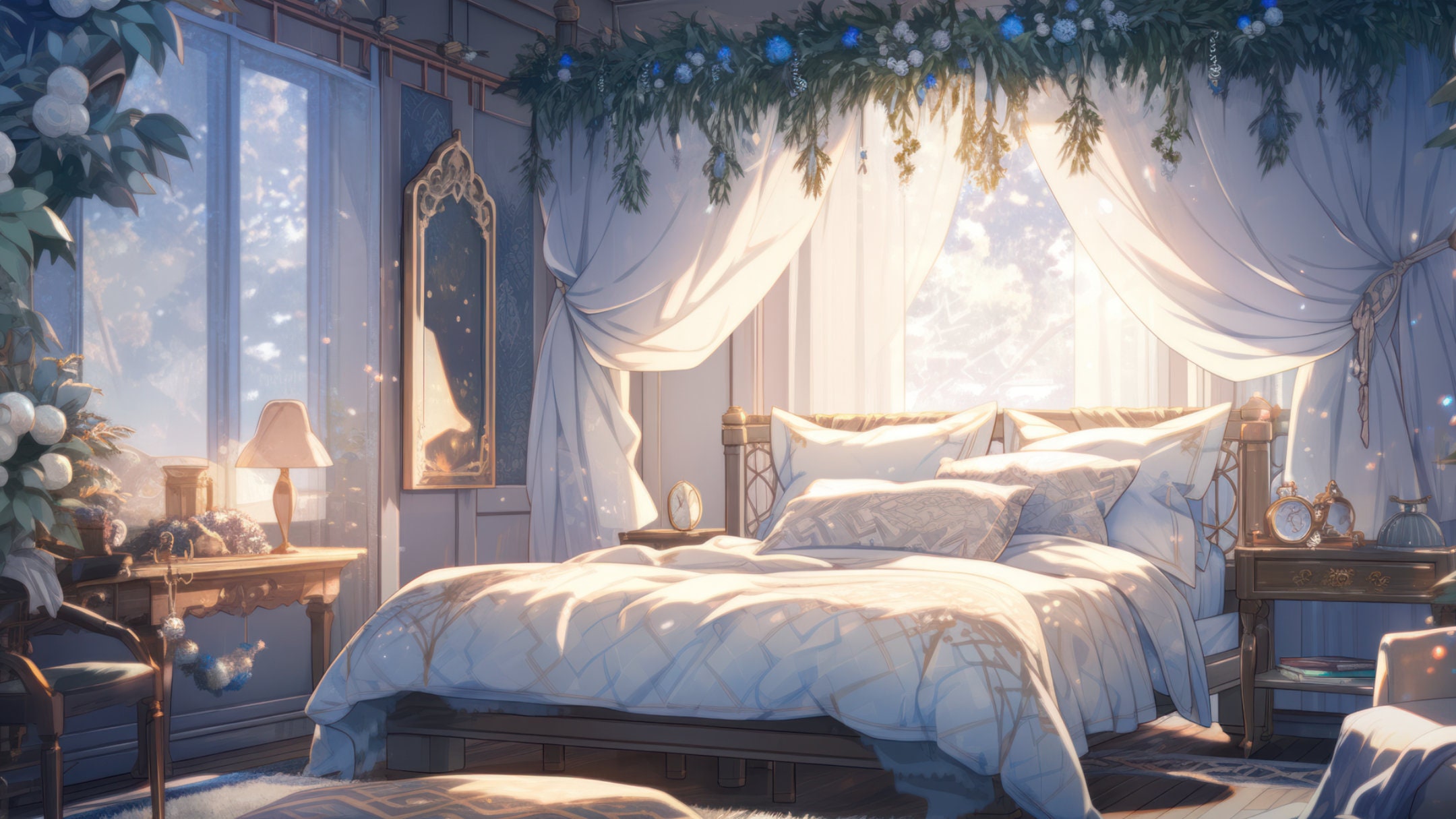 4x Animated Snow Rooms Background | Vtuber Overlay | Twitch Stream ...