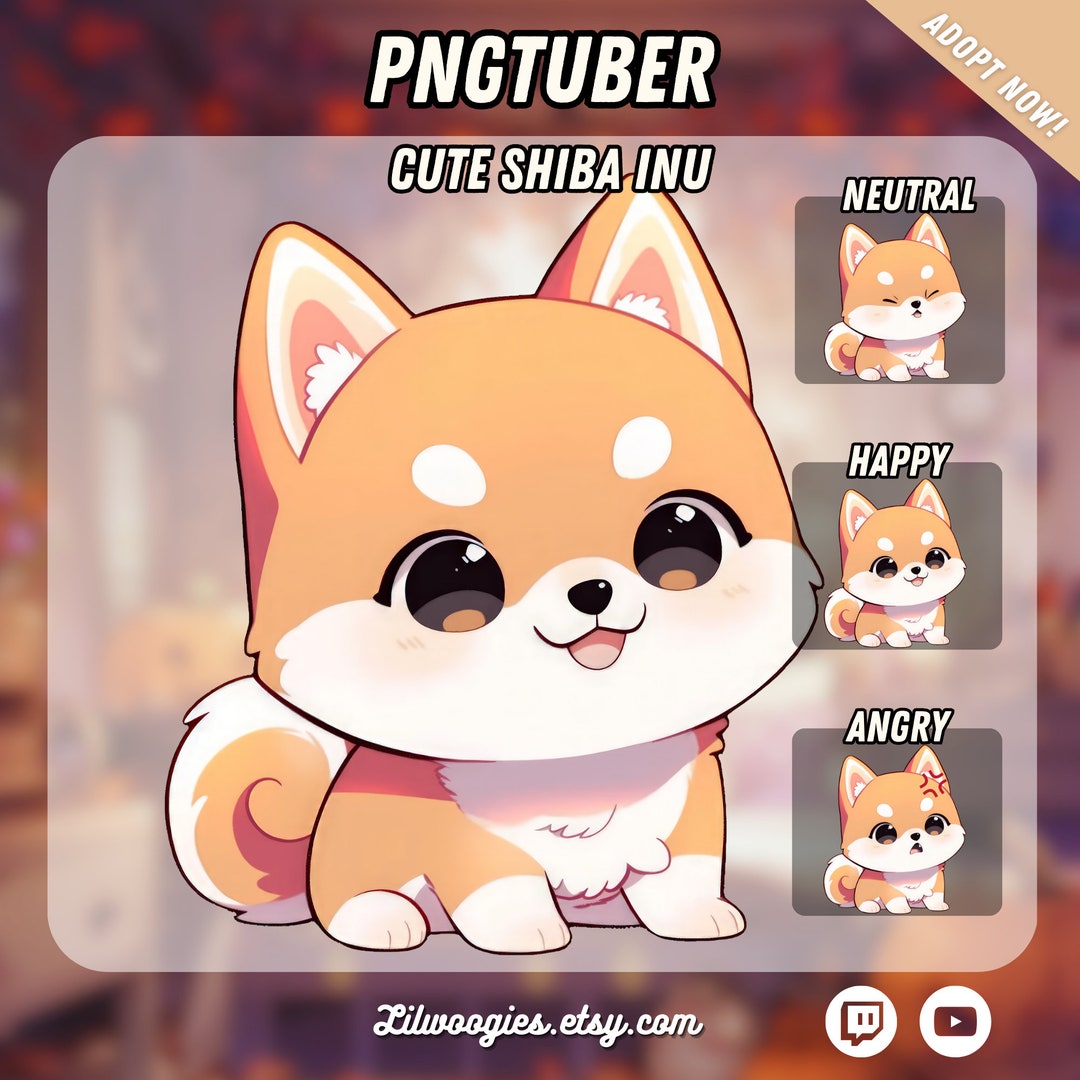 Chibi Shiba Inu Dog Pngtuber | Kawaii | Ready for Twitch | Vtuber ...