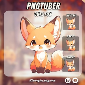 Chibi Fox Pngtuber | Kawaii | Ready for Twitch | Vtuber Avatar ...