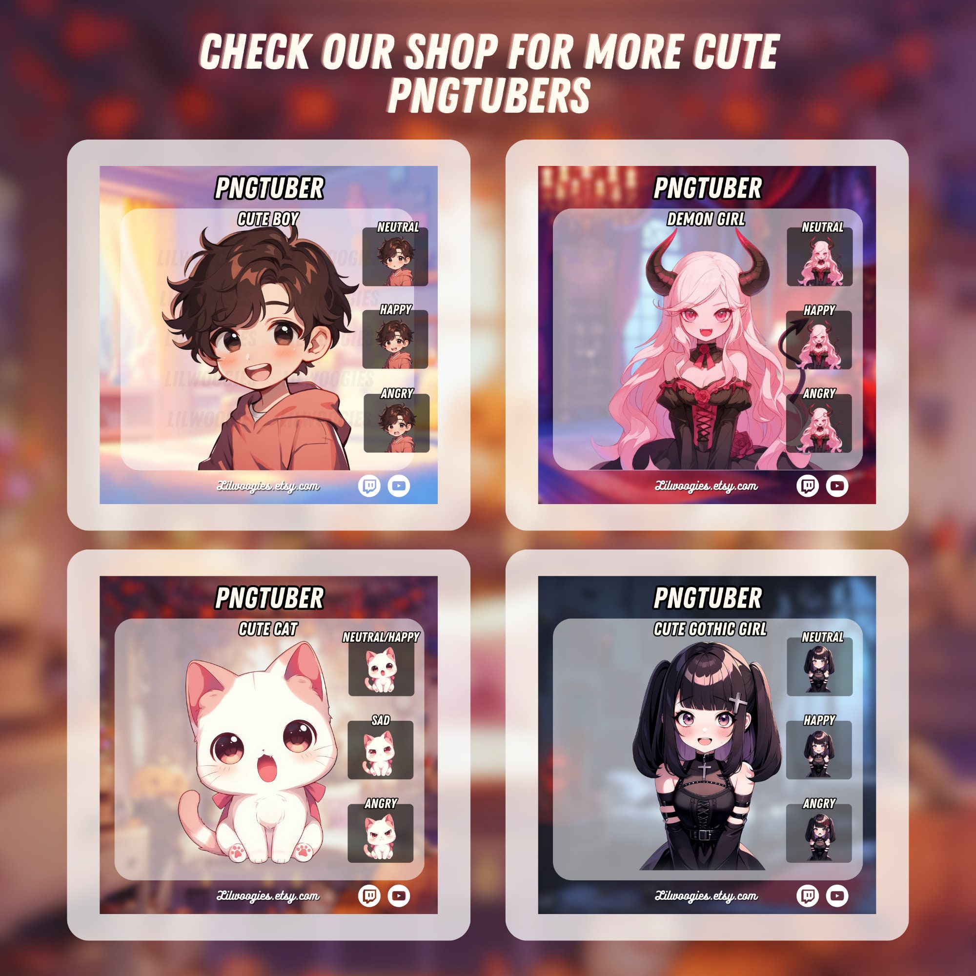 Chibi Red Panda Pngtuber | Kawaii | Ready for Twitch | Vtuber Avatar ...