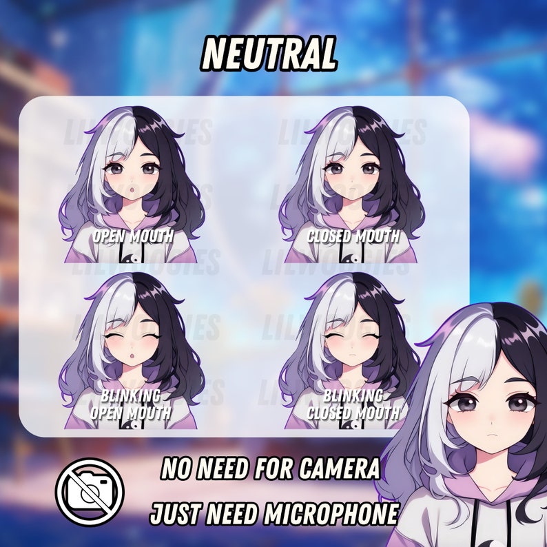 Cute Zodiac Gemini Girl Pngtuber | Kawaii | Ready for Twitch ...