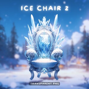 4x Vtuber Ice Throne Chairs | Pngtuber | Transparent | Cute | Assets ...
