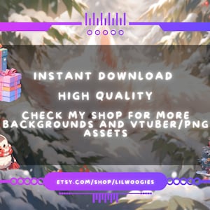 4x Cute Snow Fox Streaming Backgrounds | Vtuber Overlay | Twitch ...