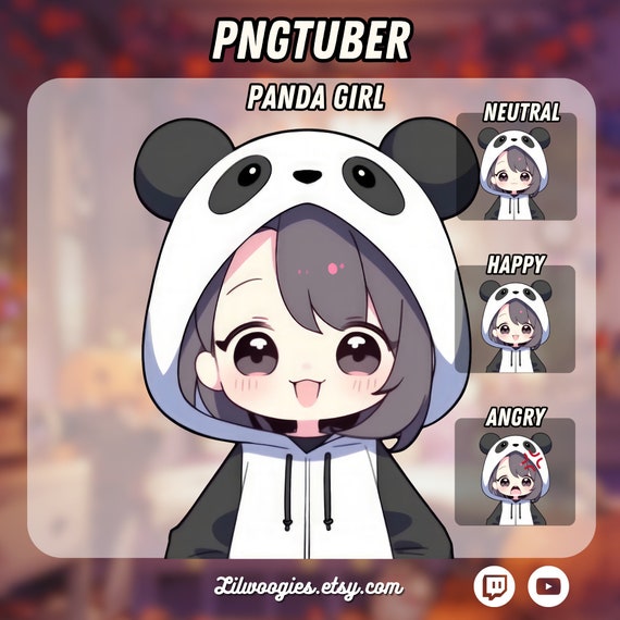 Kawaii Panda Girl Cute Panda Bear Gamer Panda Sticker | TeePublic