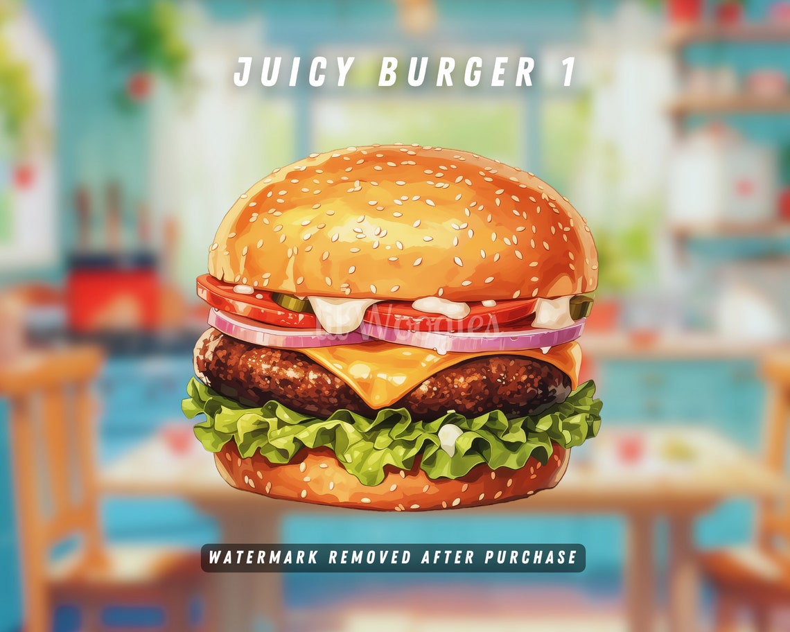 Vtuber Juicy Burgers 5x | Pngtuber | Transparent Props | Cute Fastfood ...