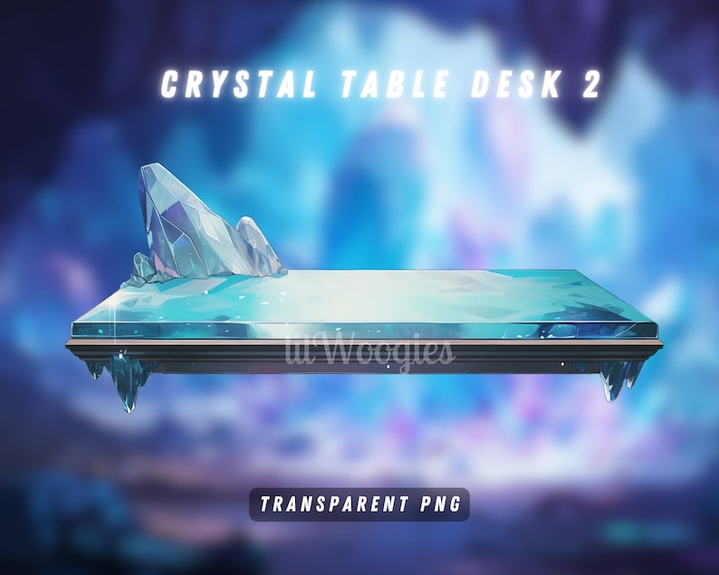 Vtuber Crystal Table Desks 5x Pngtuber Transparent Props Cute Assets ...