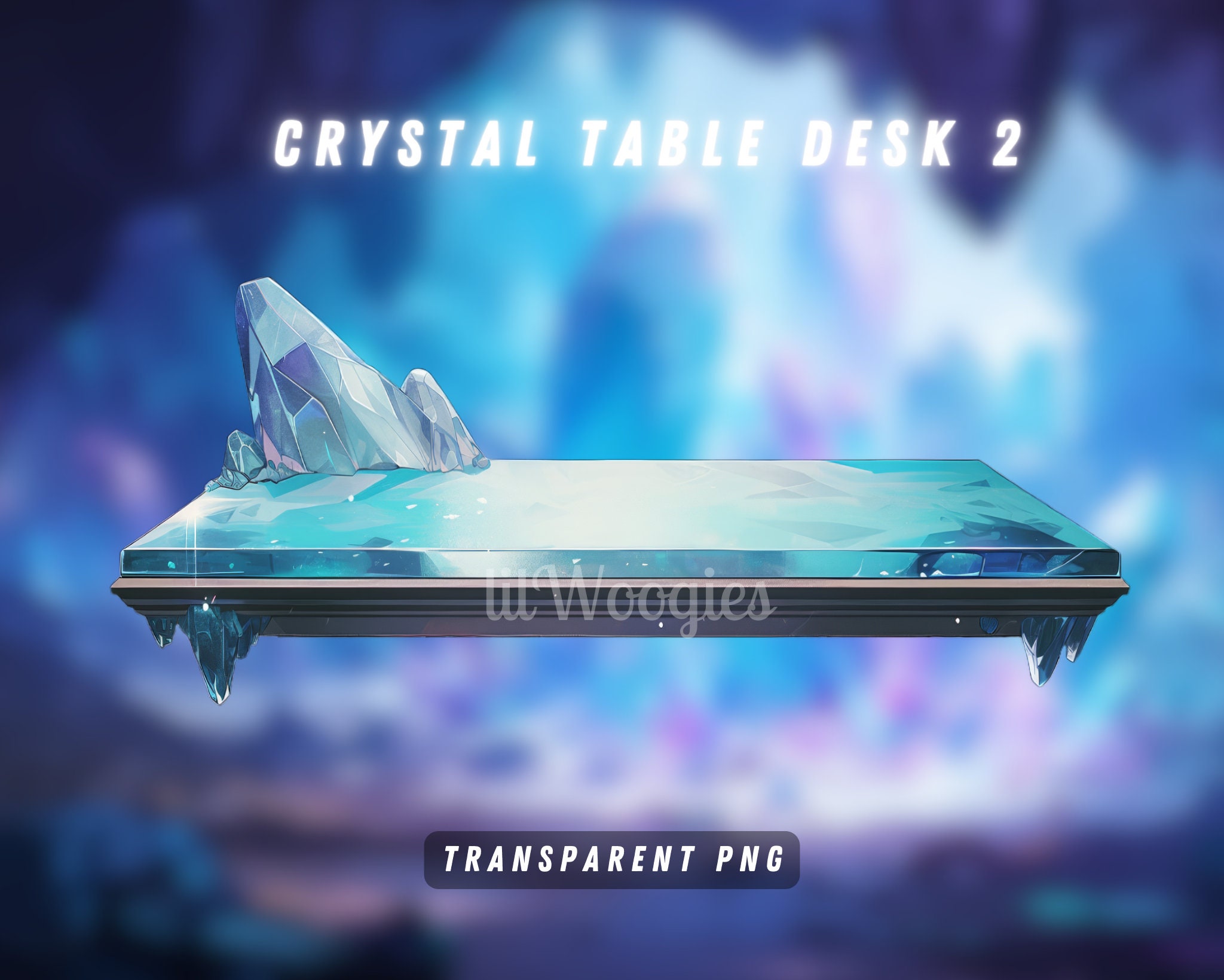 Vtuber Crystal Table Desks 5x | Pngtuber | Transparent Props | Cute ...