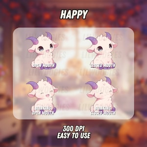 Chibi Goat Pngtuber | Kawaii | Ready for Twitch | Vtuber Avatar ...